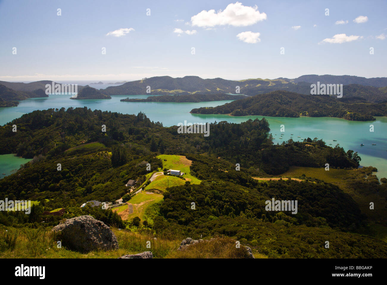 Whangaroa Harbour from St Paul Rock North Island New Zealand Stock ...