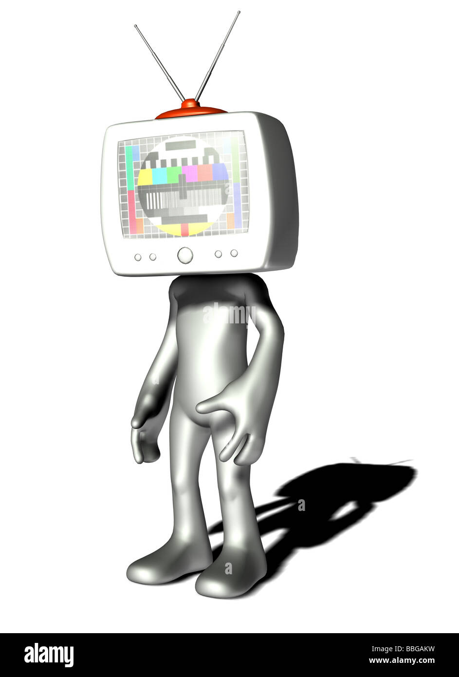 mascot TV man Stock Photo - Alamy