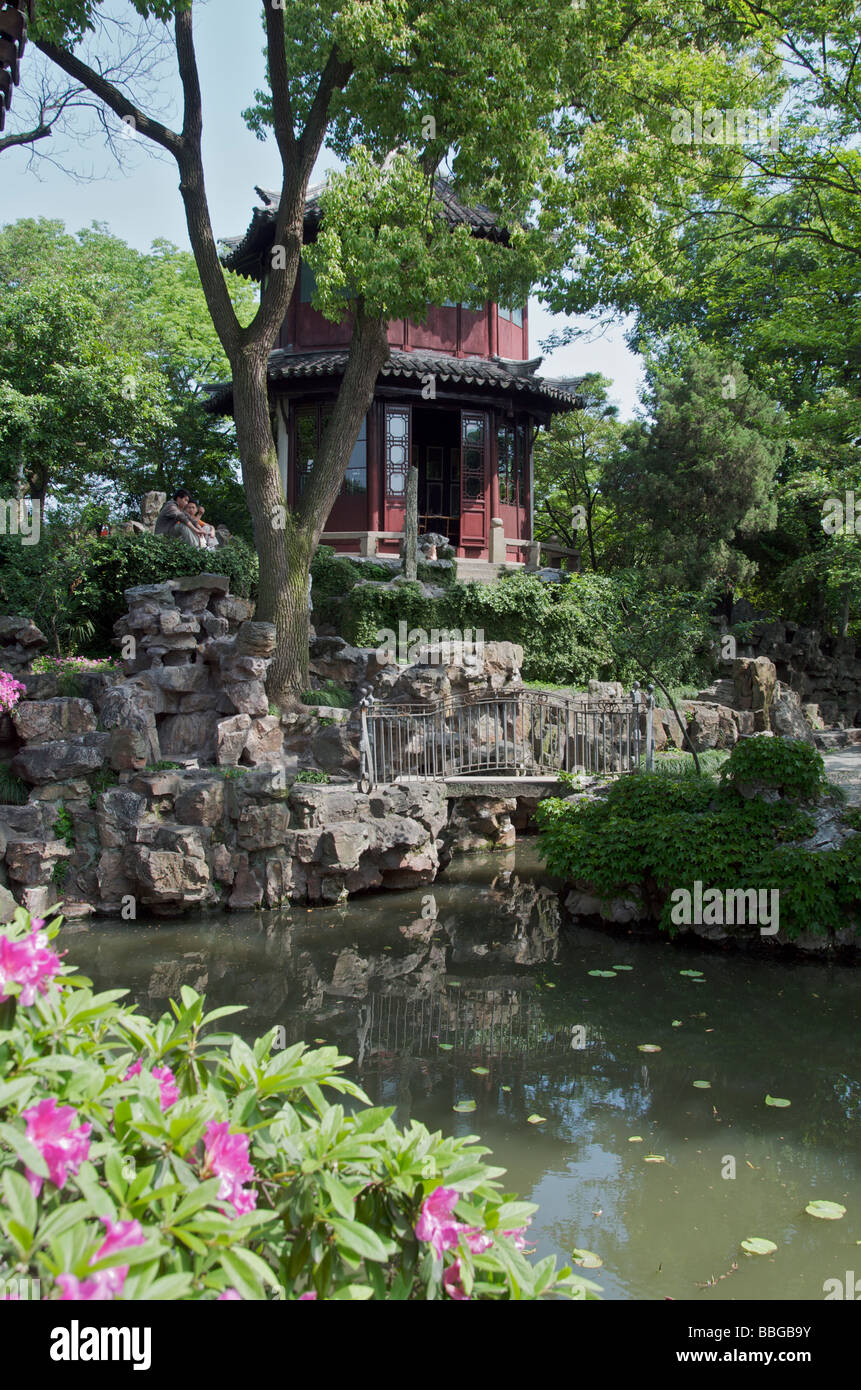 Pavilion and pond Humble Administrator s Garden Suzhou Jiansu China ...