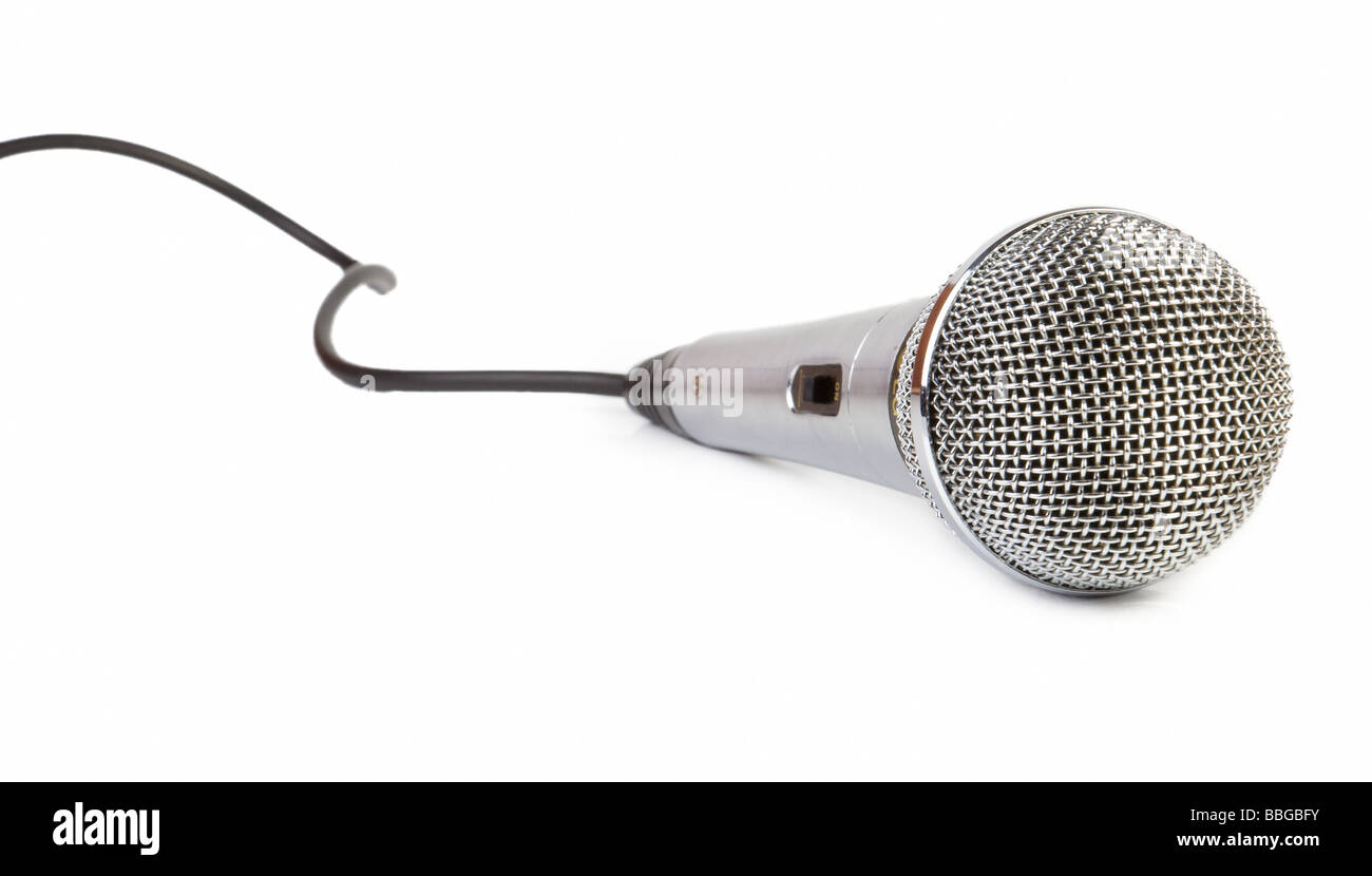 Mic on white background Stock Photo - Alamy