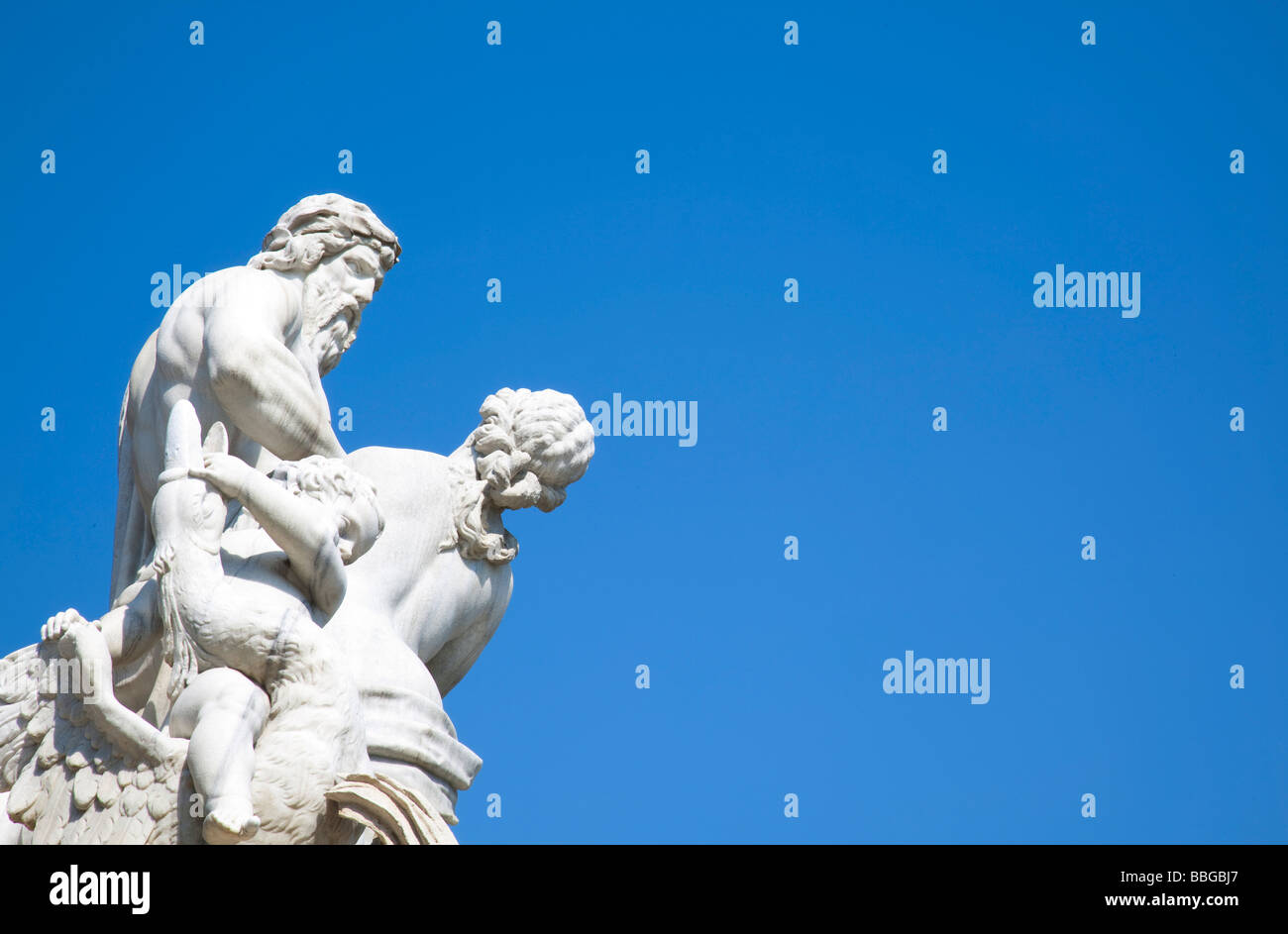 Detail of the Neptunbrunnen Neptune fountain, Schoenbrunn Palace, from ...