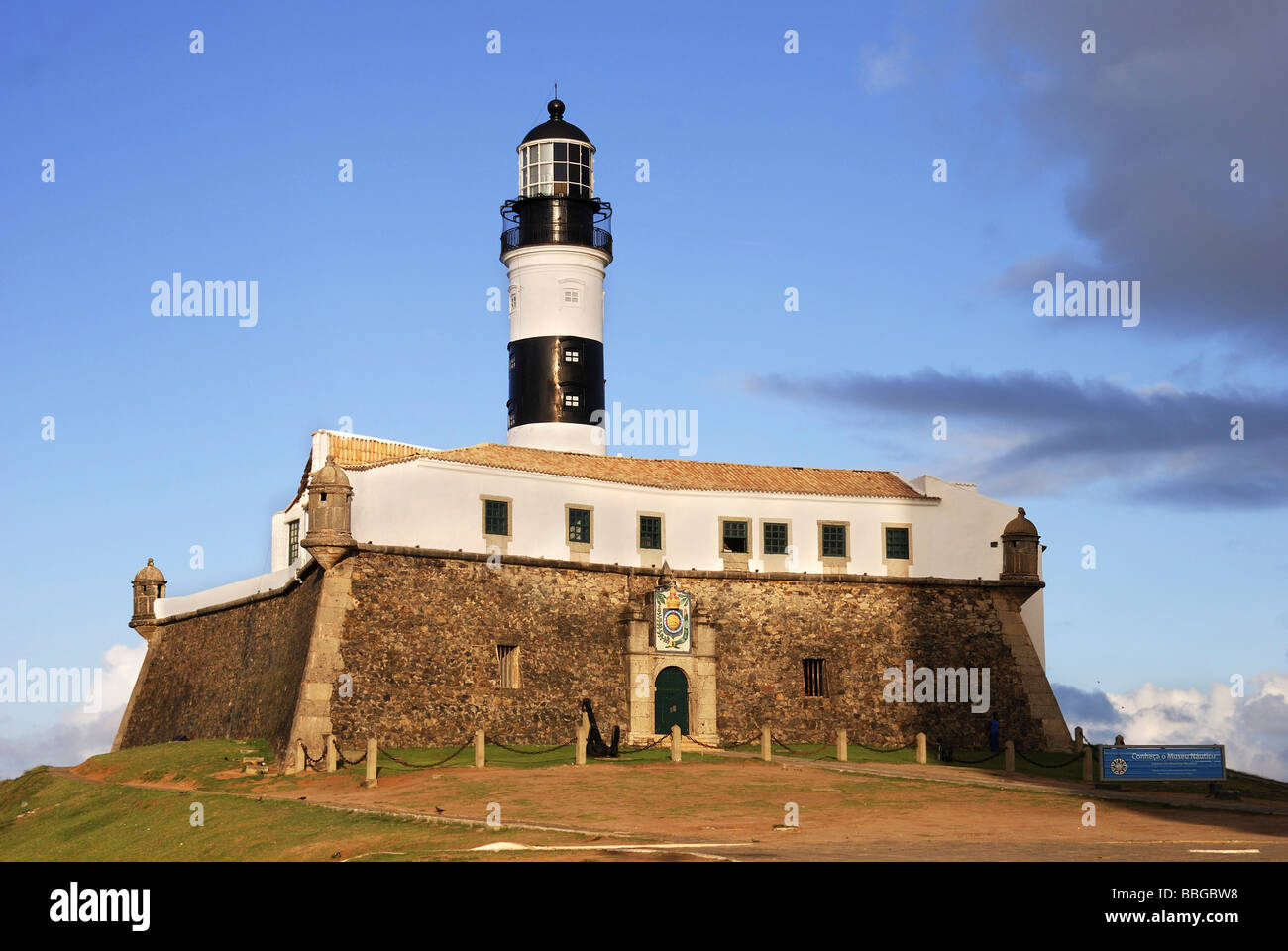 Forte de Santo Antonio da Barra fortress with Farol da Barra lighthouse ...