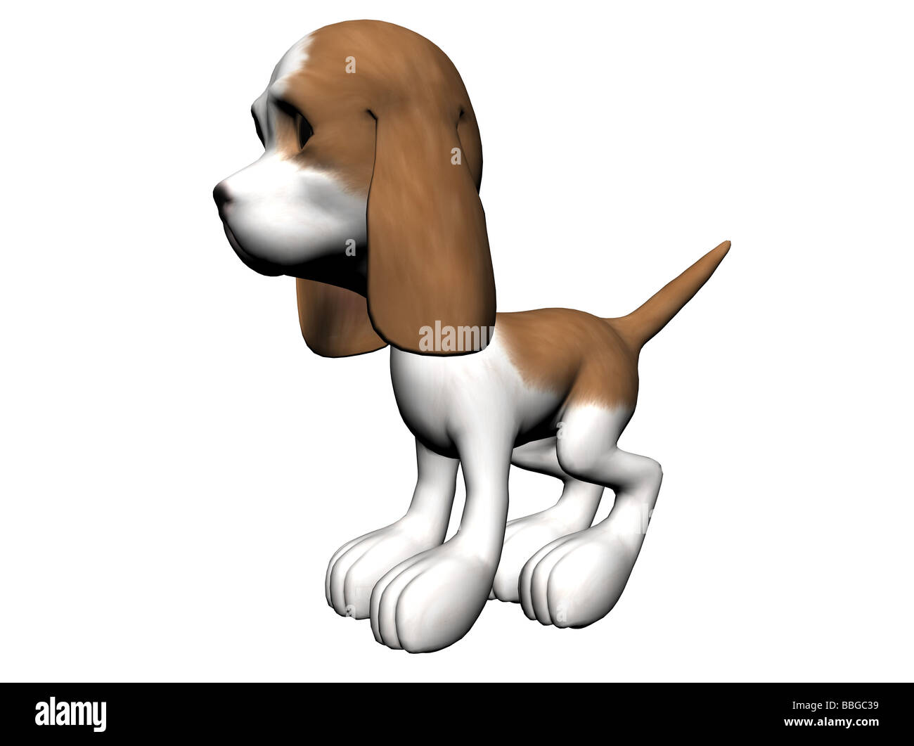 Dog rendered with Bryce 6 Stock Photo - Alamy