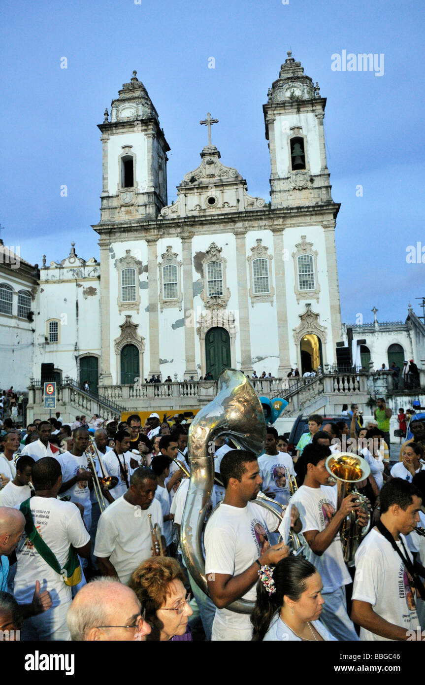 Good Friday procession with brass band, Salvador, Bahia, Brazil, South ...
