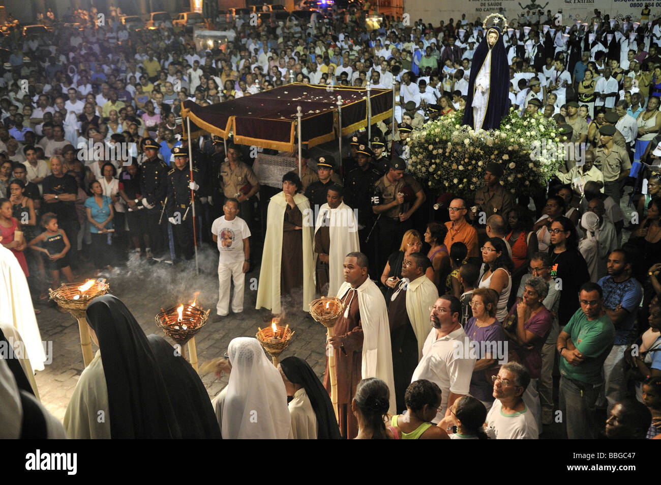 Good Friday procession, Salvador, Bahia, Brazil, South America Stock ...