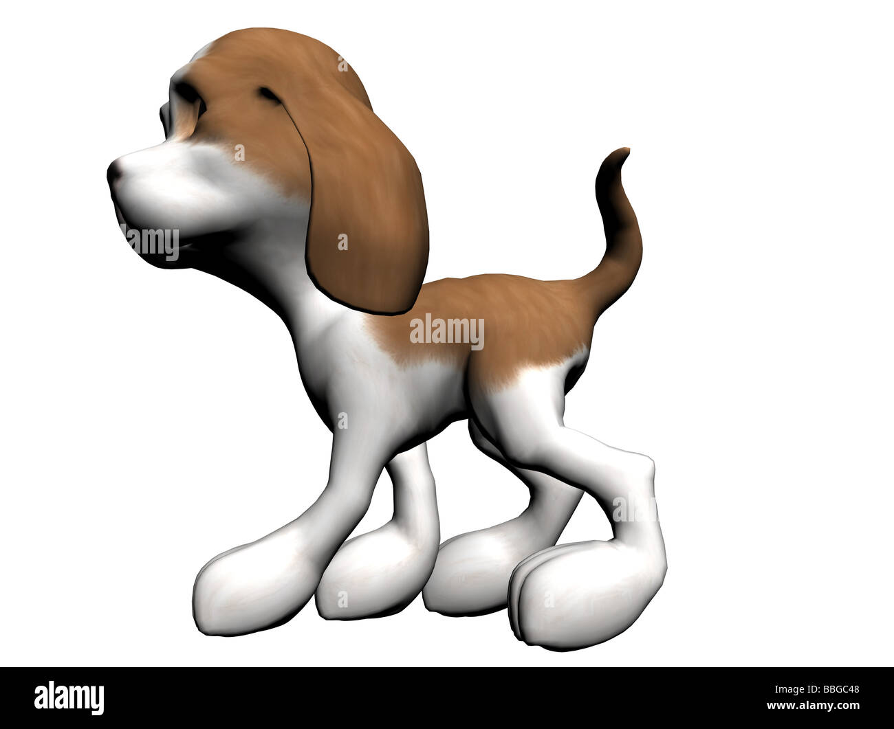 Dog rendered with Bryce 6 Stock Photo - Alamy