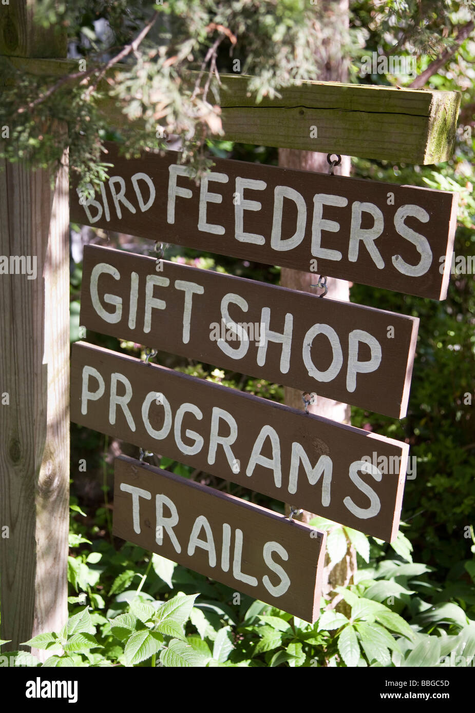 Sign outside a gift shop at a nature center Stock Photo - Alamy