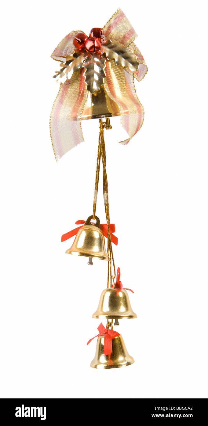 Christmas bell Isolate on white Stock Photo - Alamy