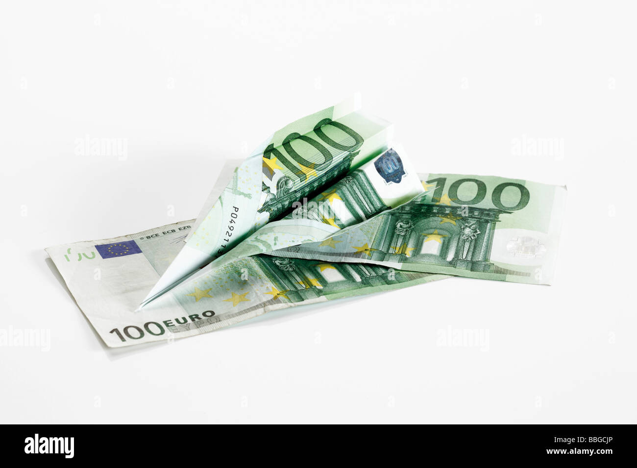 100 euro banknotes, paper planes Stock Photo - Alamy