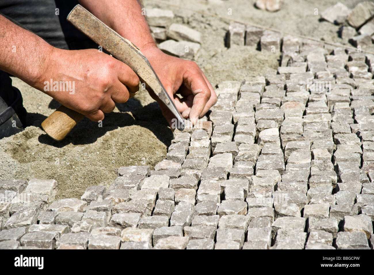 Natural stone paving Stock Photo - Alamy