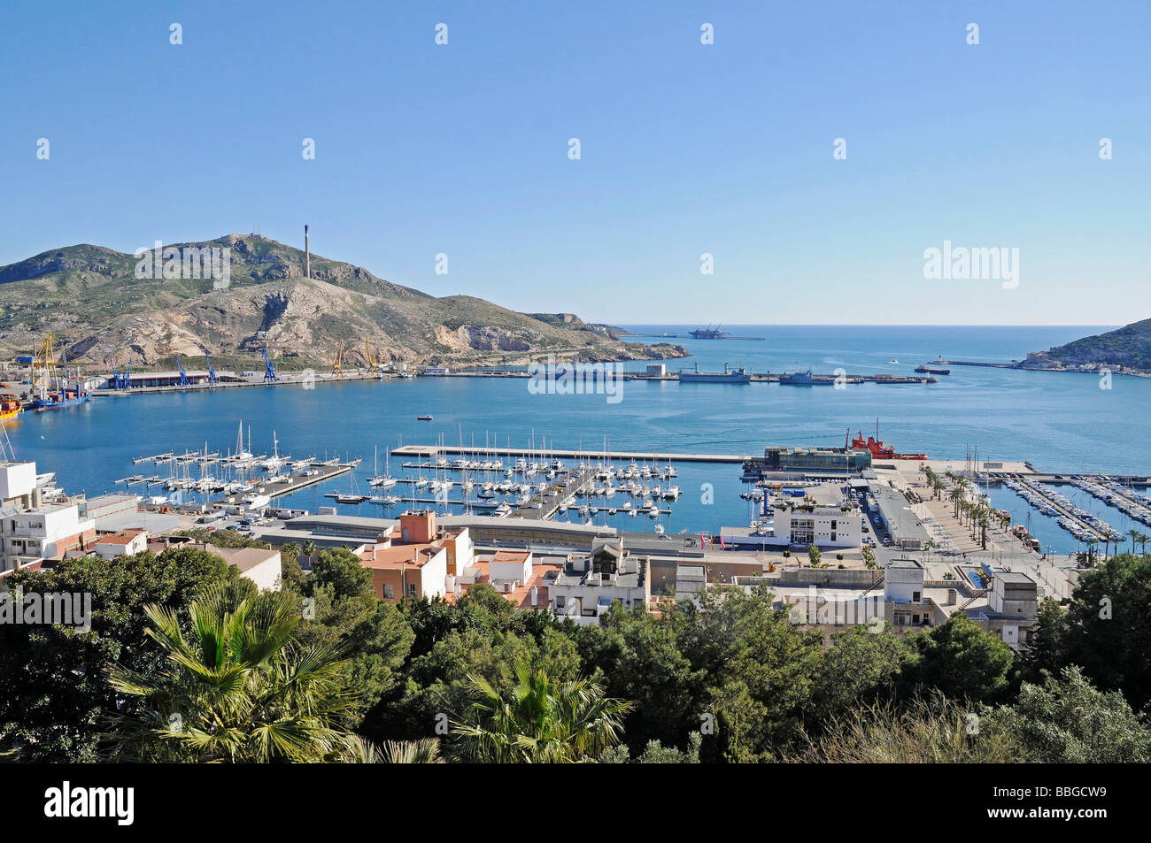 Cityscape, port, Cartagena, Costa Calida, Murcia, Spain, Europe Stock ...