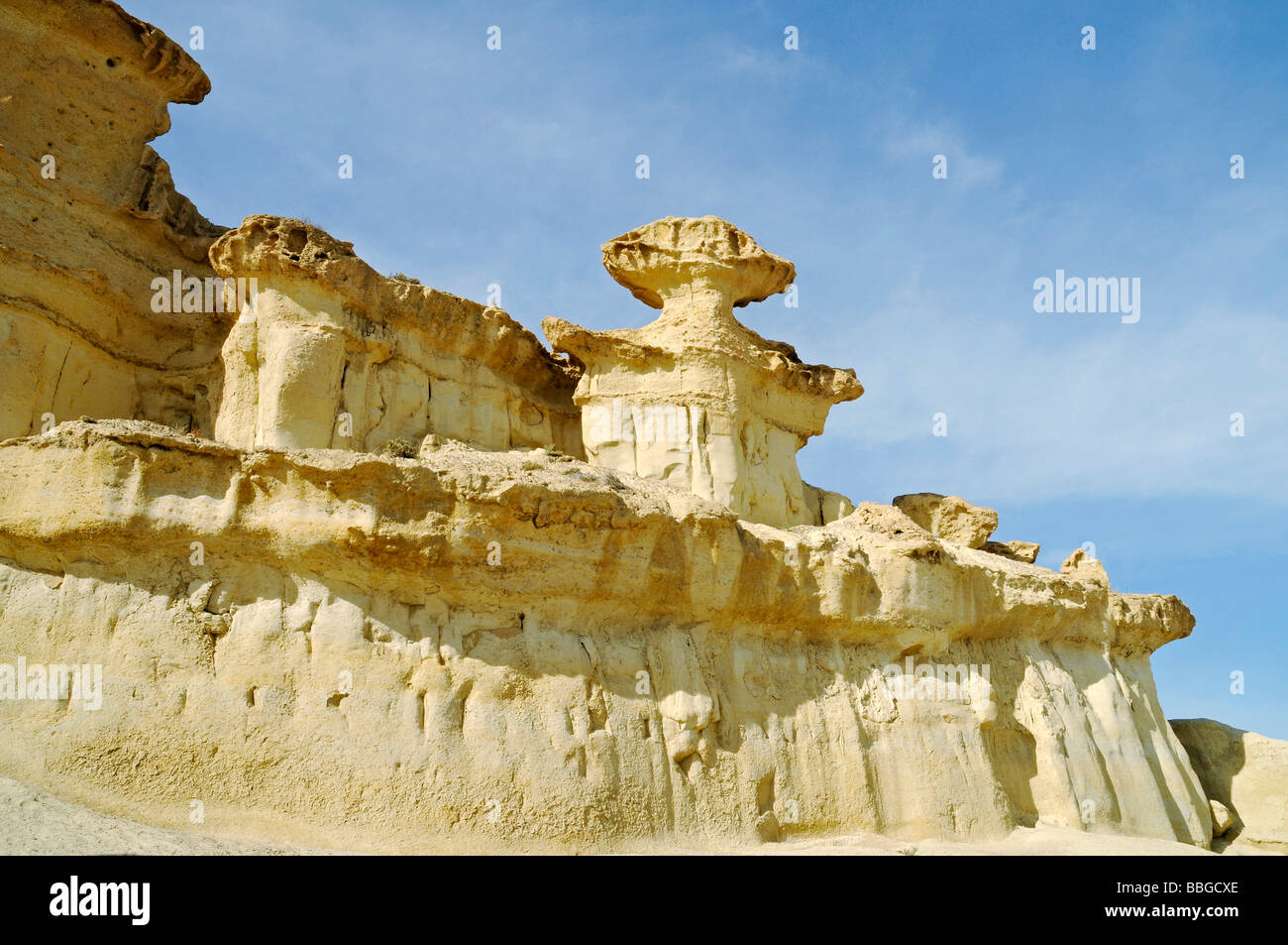 Bizarre rock formations, cliffs, rocks, erosion, Bolnuevo, Mazarron ...
