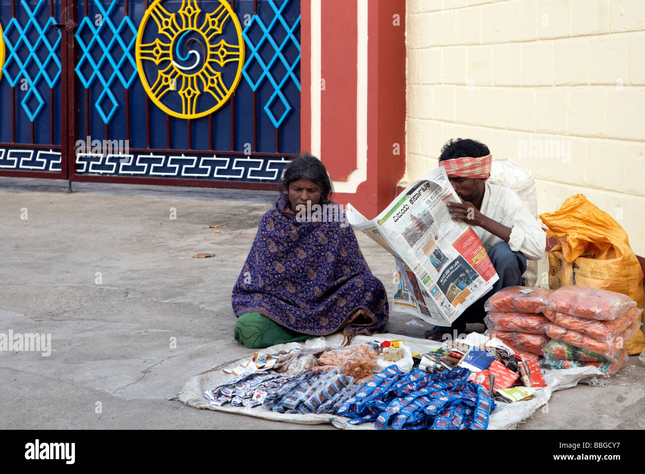 India Traders Outside Sera Buddhist Monastery Bylakuppe Karnataka India ...