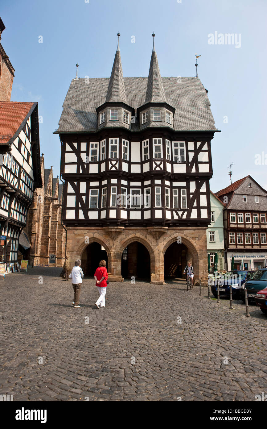 Market square, historic town, Alsfeld, Hesse, Germany, Europe Stock ...