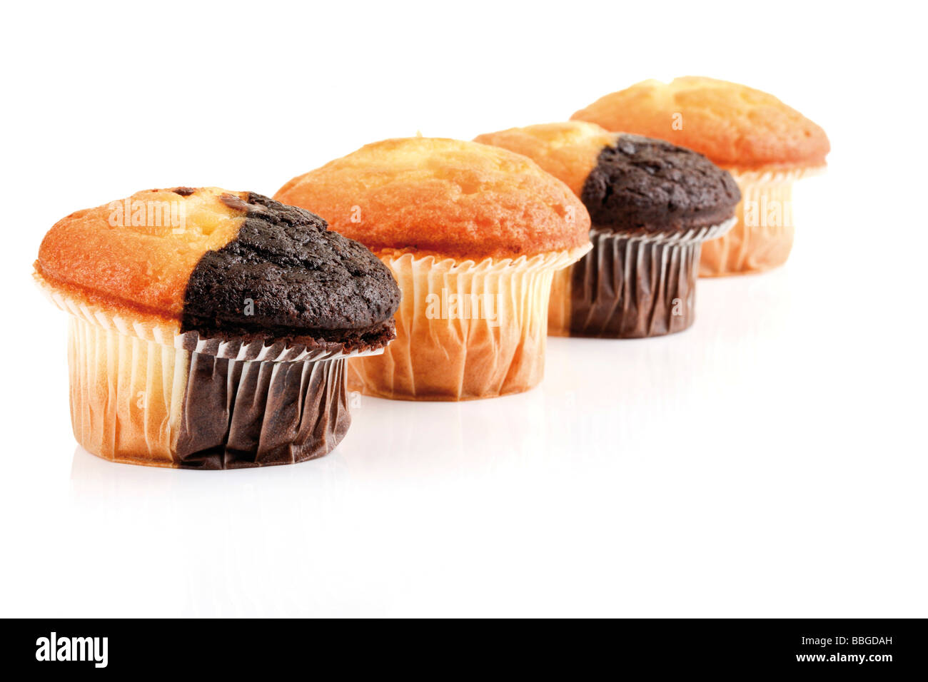 Muffin half and half Stock Photo - Alamy
