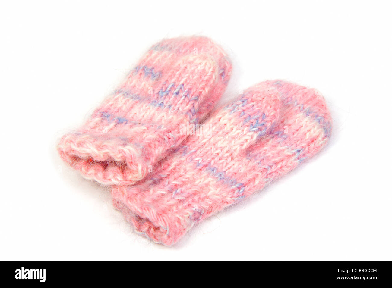 Warm knitted mittens on Cut Out Stock Images & Pictures - Alamy