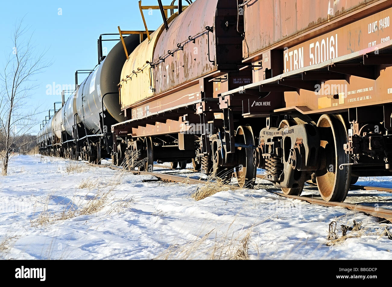 Train on track Stock Photo - Alamy