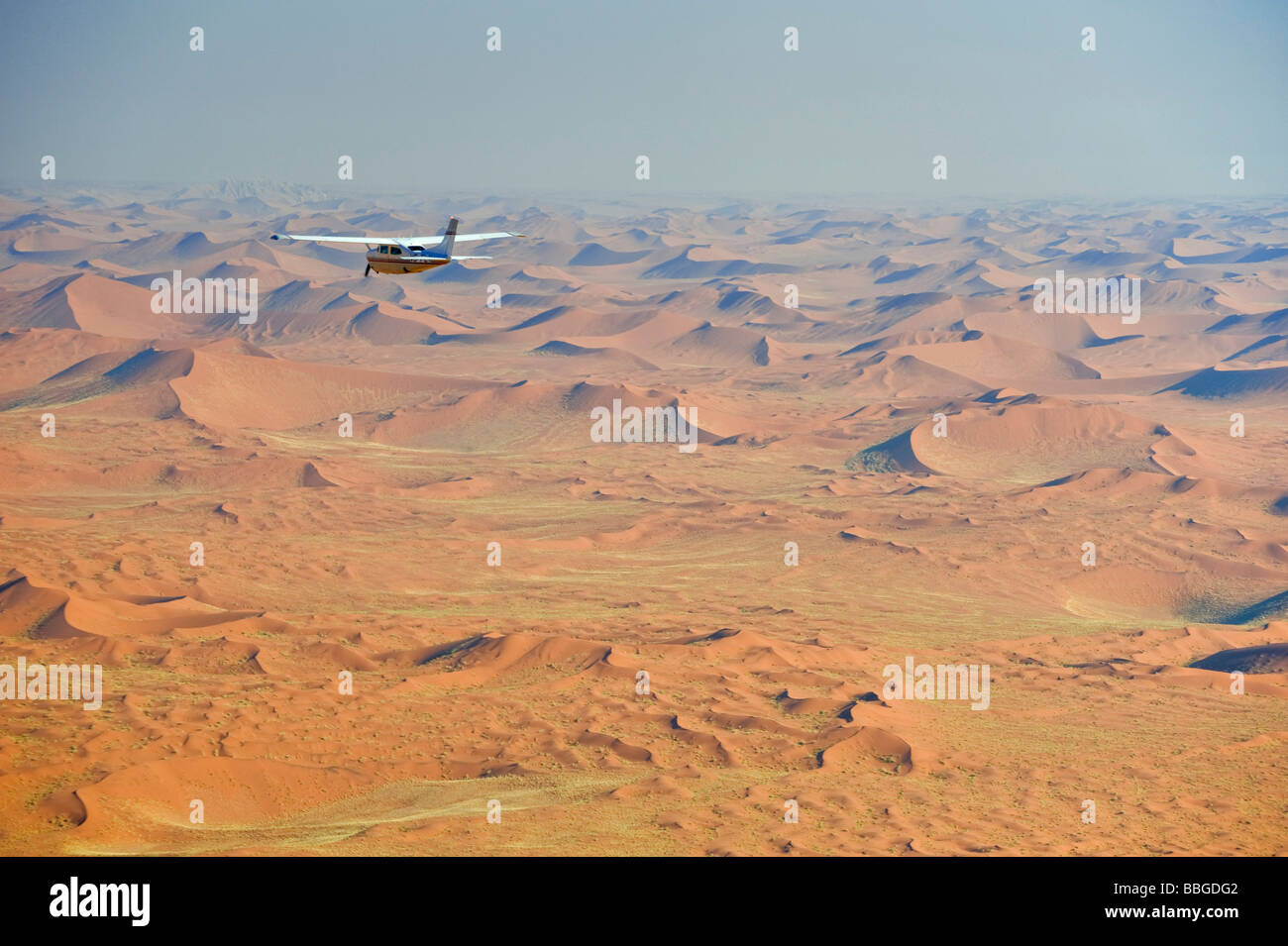 Sightseeing flight over the desert, aerial picture, Namibia, Africa ...