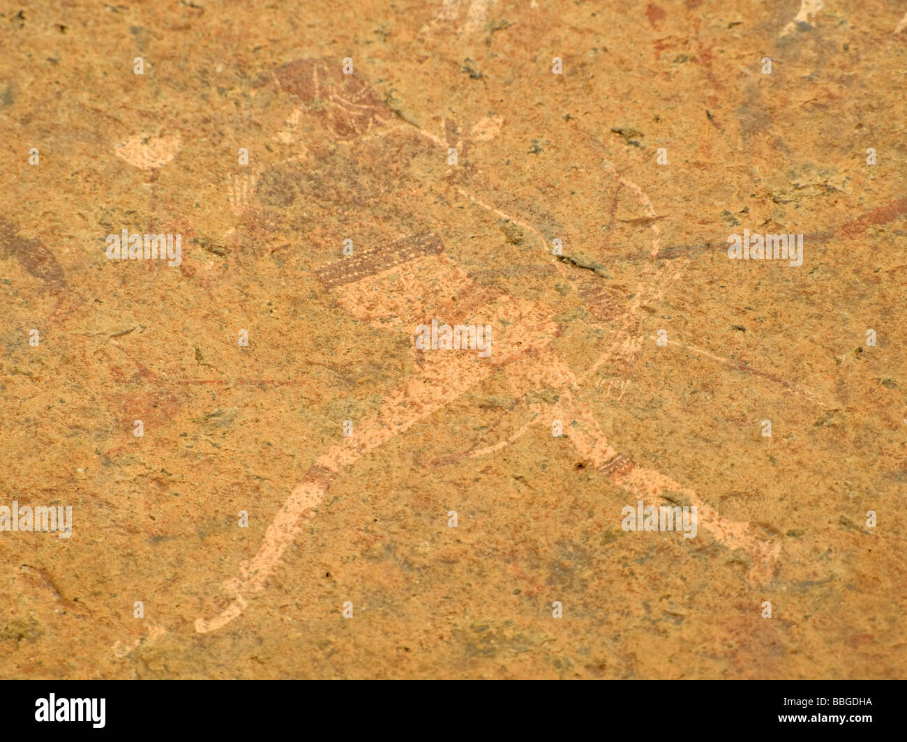 Painted figure, "White Lady" detail of the polychrome rock paintings in ...