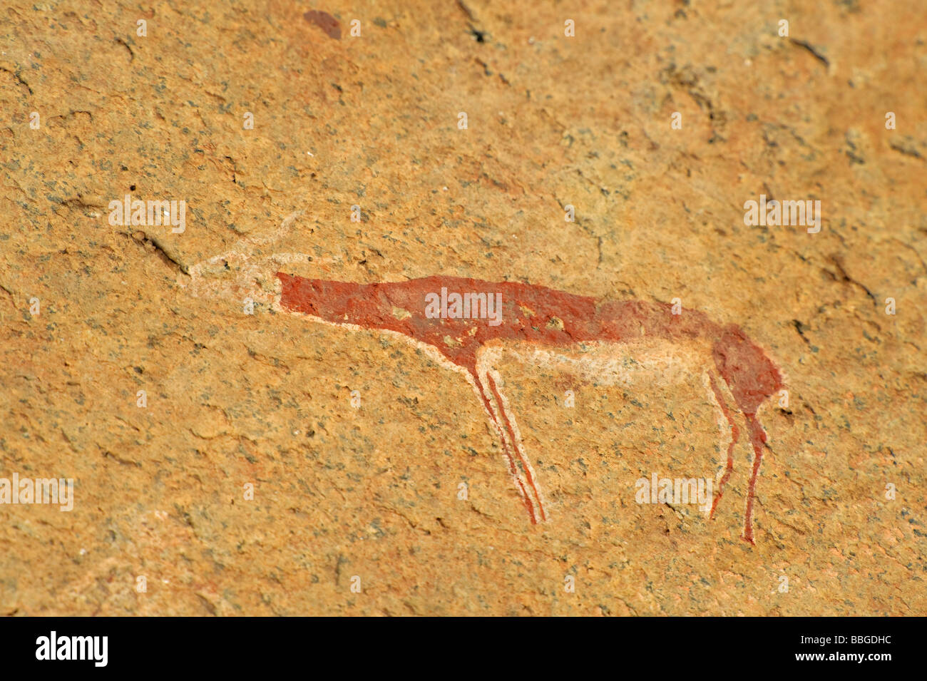 Polychrome rock paintings in Maack's Shelter in the Leopard Gorge ...