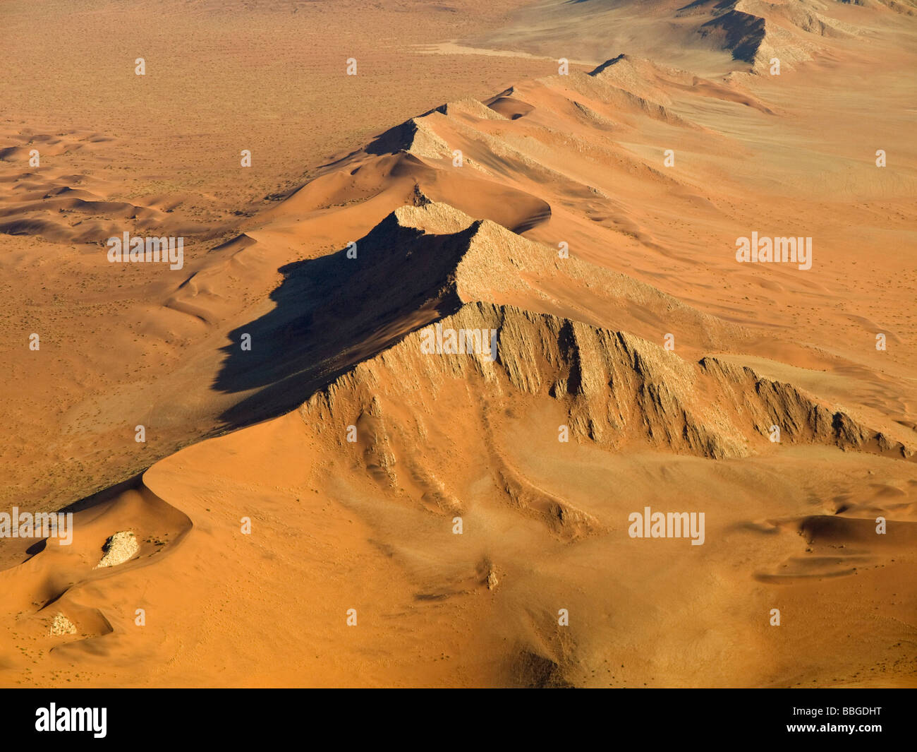 Stone dunes near Sossusvlei, aerial picture, Namibia, Africa Stock ...