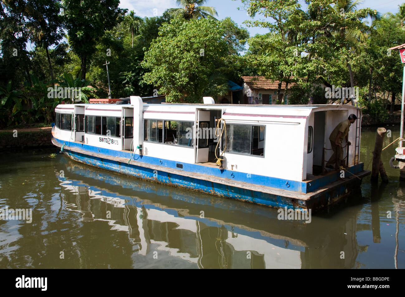 Public Ferry Boat in kumarakom Backwaters Kerala India Stock Photo - Alamy