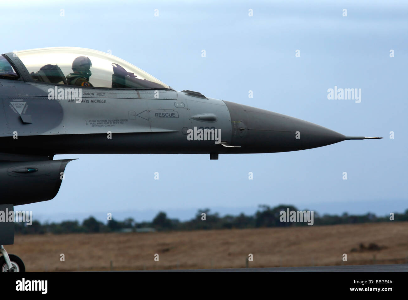 Close Up of Pilot and Canopy of a F 16 Fighting Falcon Stock Photo - Alamy