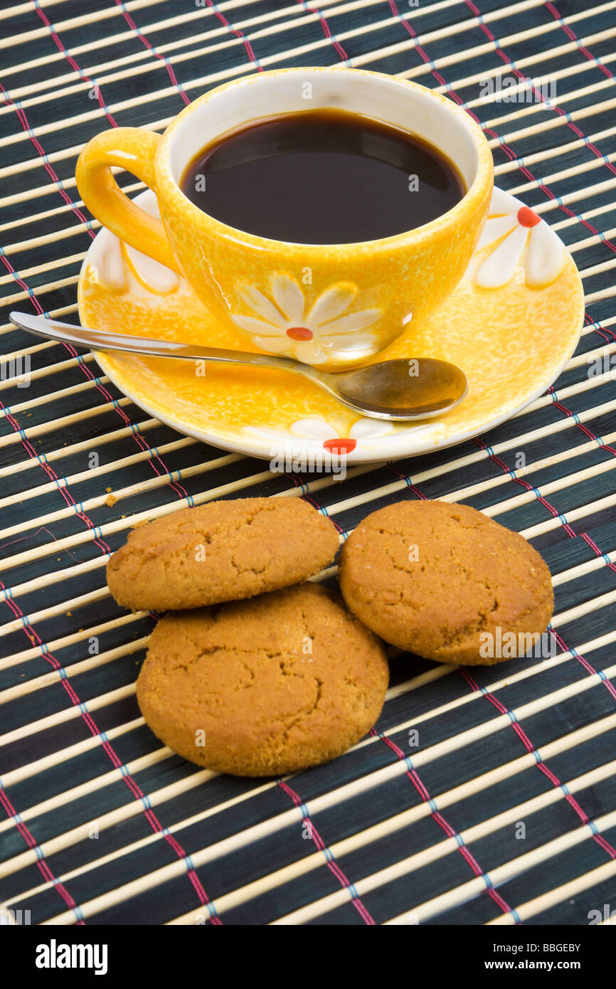 Cup of cofee with cookie hi-res stock photography and images - Alamy