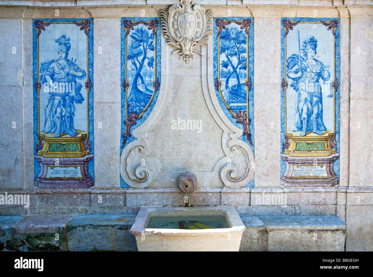 Sintra,a fountain in the old city center Stock Photo - Alamy