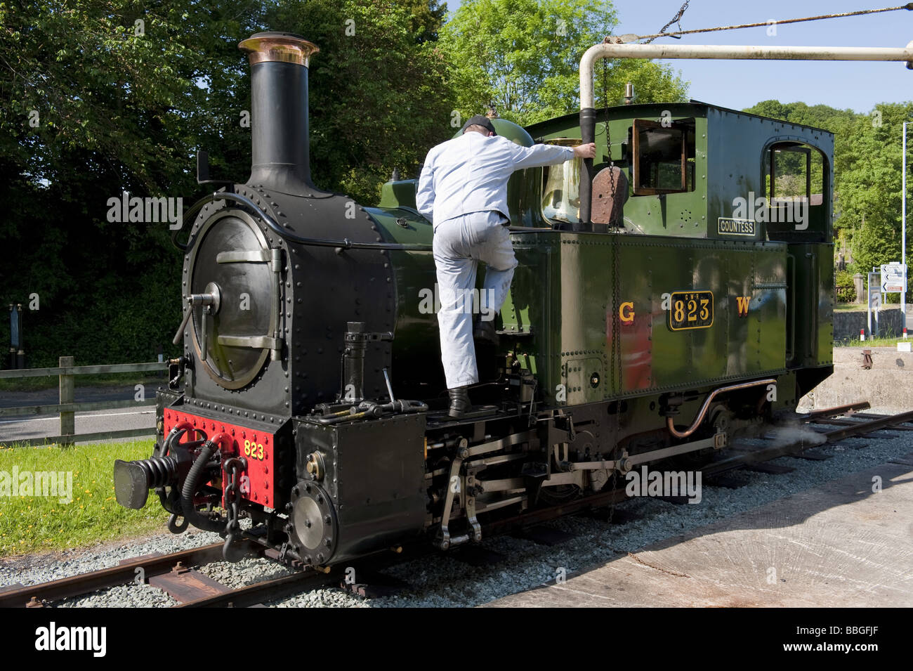 Steam train water tower hi-res stock photography and images - Alamy