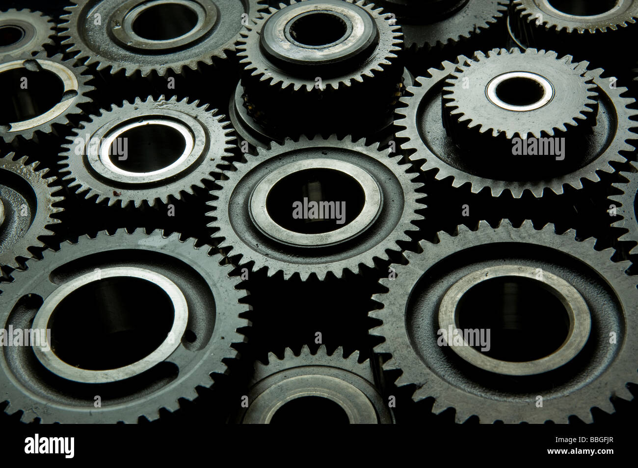 Interlocking gear cogs Stock Photo - Alamy