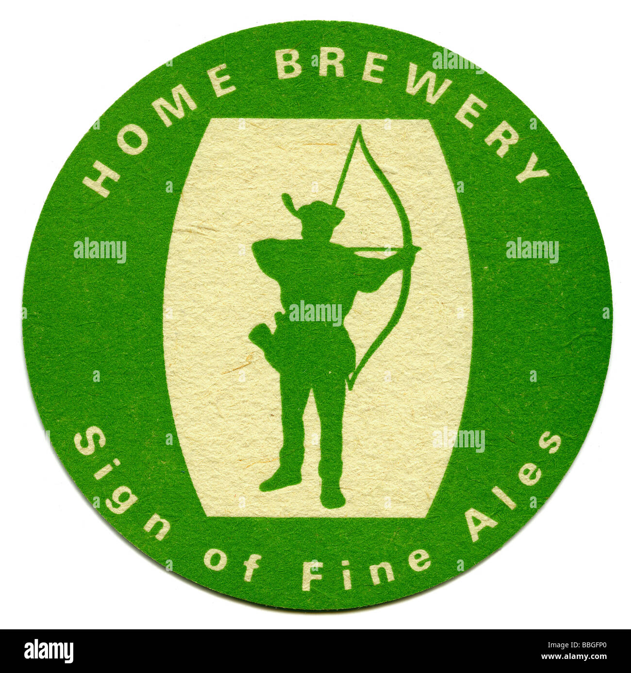 Old beermat for Home Brewery, Daybrook, Nottingham Stock Photo - Alamy