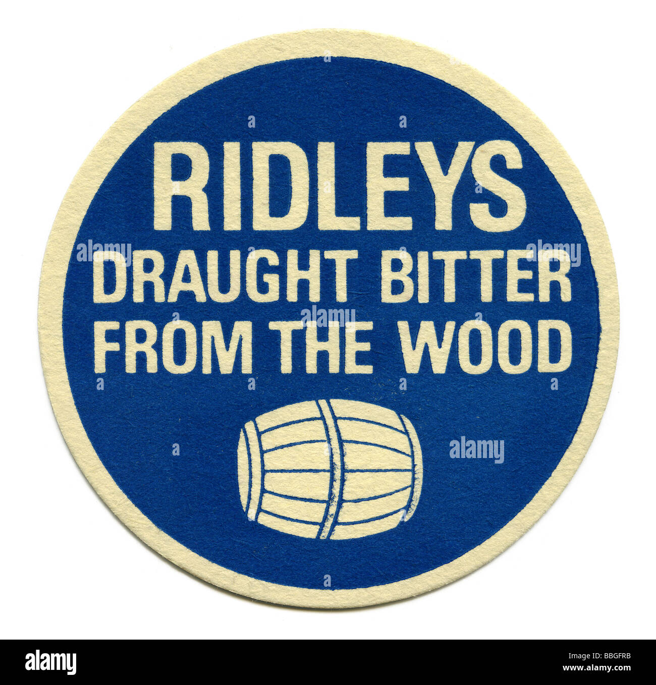 Old beermat for Ridleys Draught Bitter, Chelmsford, Essex Stock Photo ...