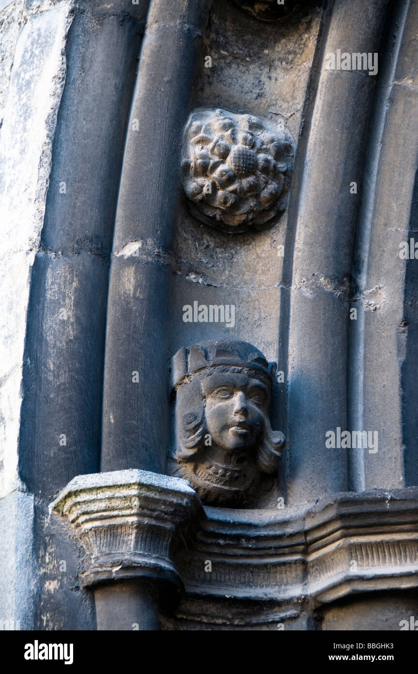 Closeup Details of Christ Church Gate, Canterbury Cathedral, Kent, UK ...