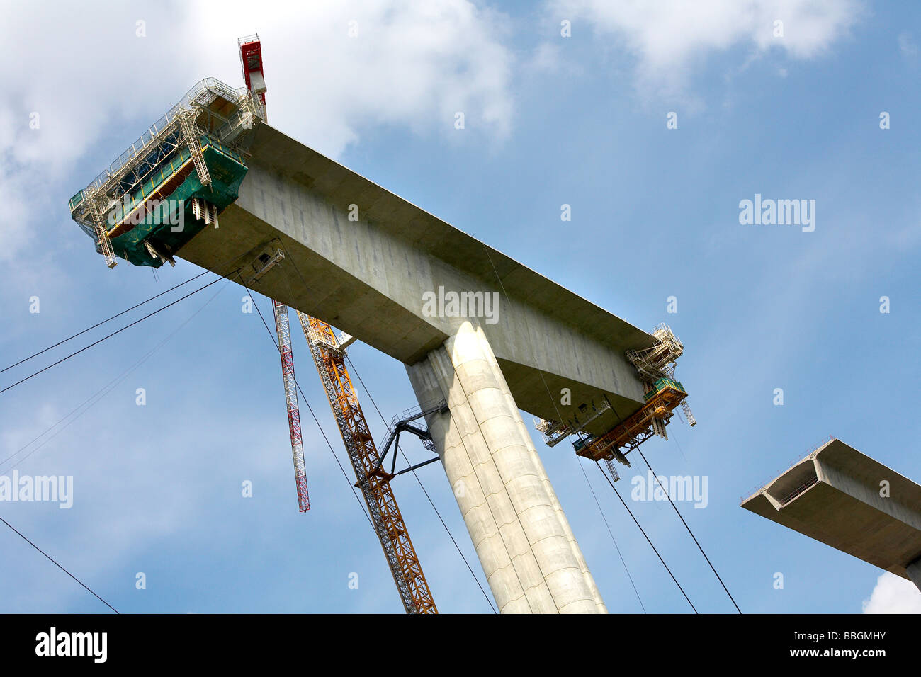 ROAD BRIDGE UNDER CONSTRUCTION CENTRAL FRANCE Stock Photo - Alamy