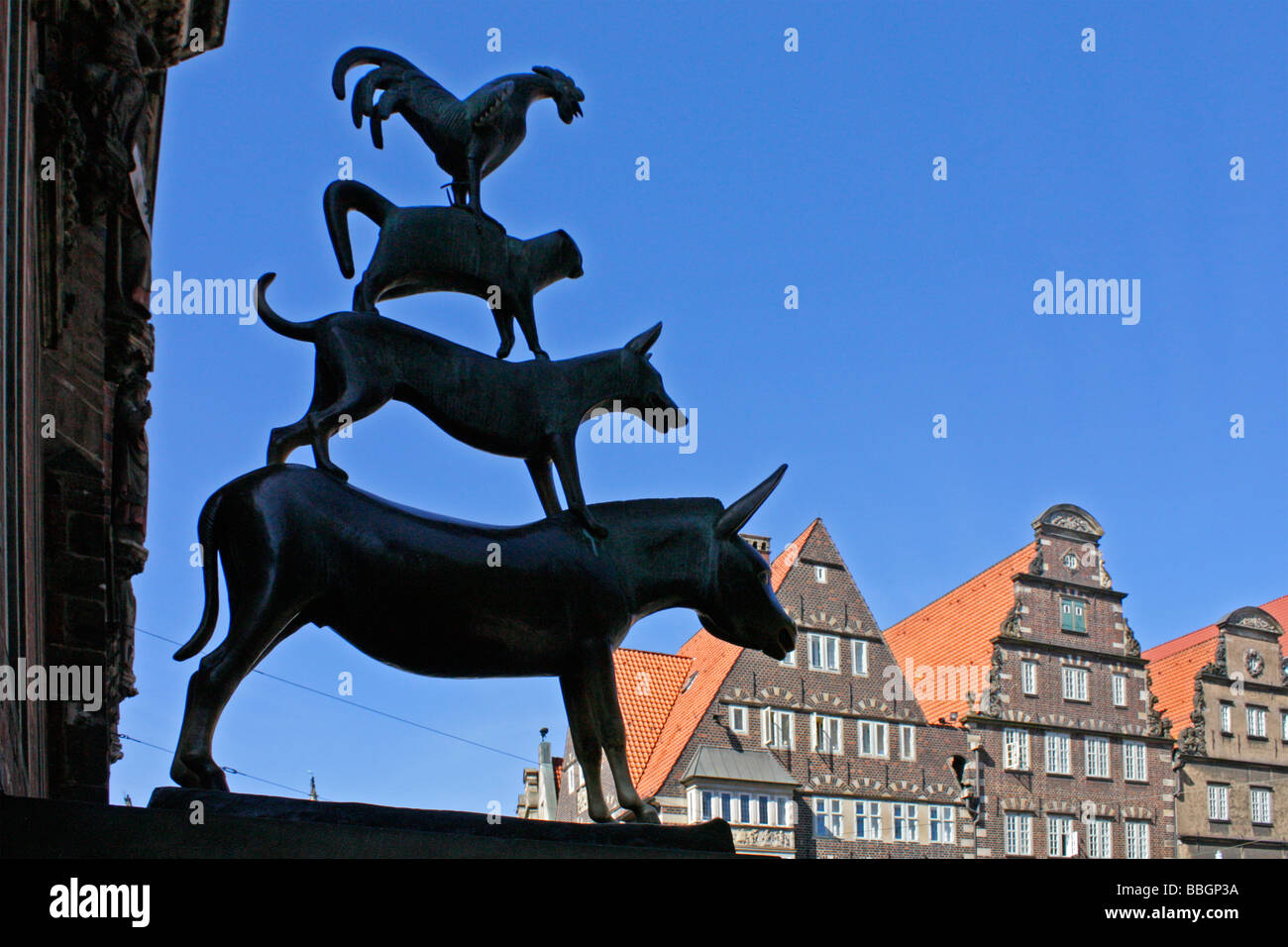 statue of Bremen Town Musicians Stock Photo - Alamy