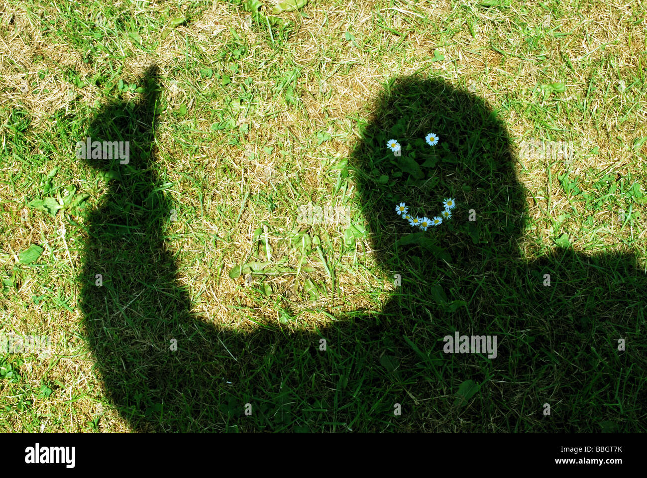 Shadow of happy man Stock Photo - Alamy