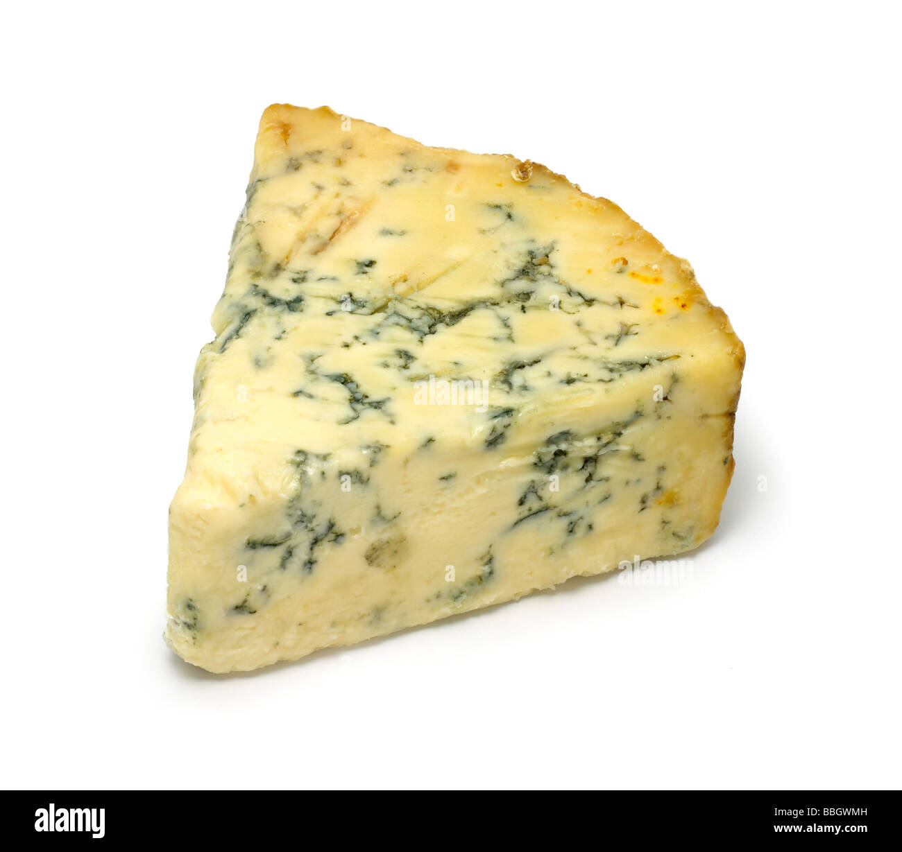 Stilton cheese wedge cut out on a white background Stock Photo - Alamy