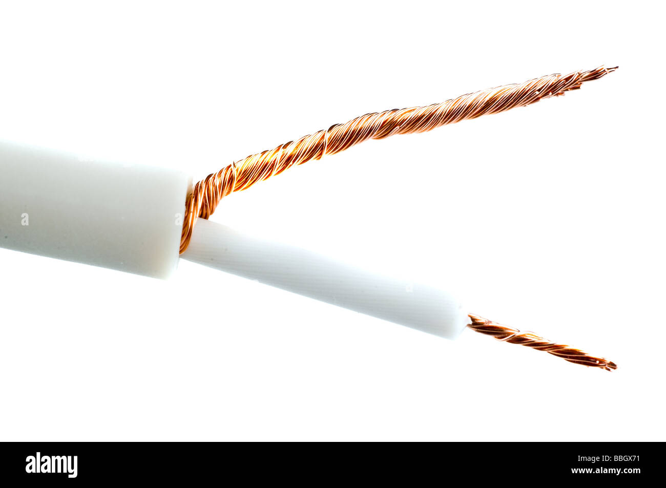 Wires Isolation on the white Stock Photo - Alamy