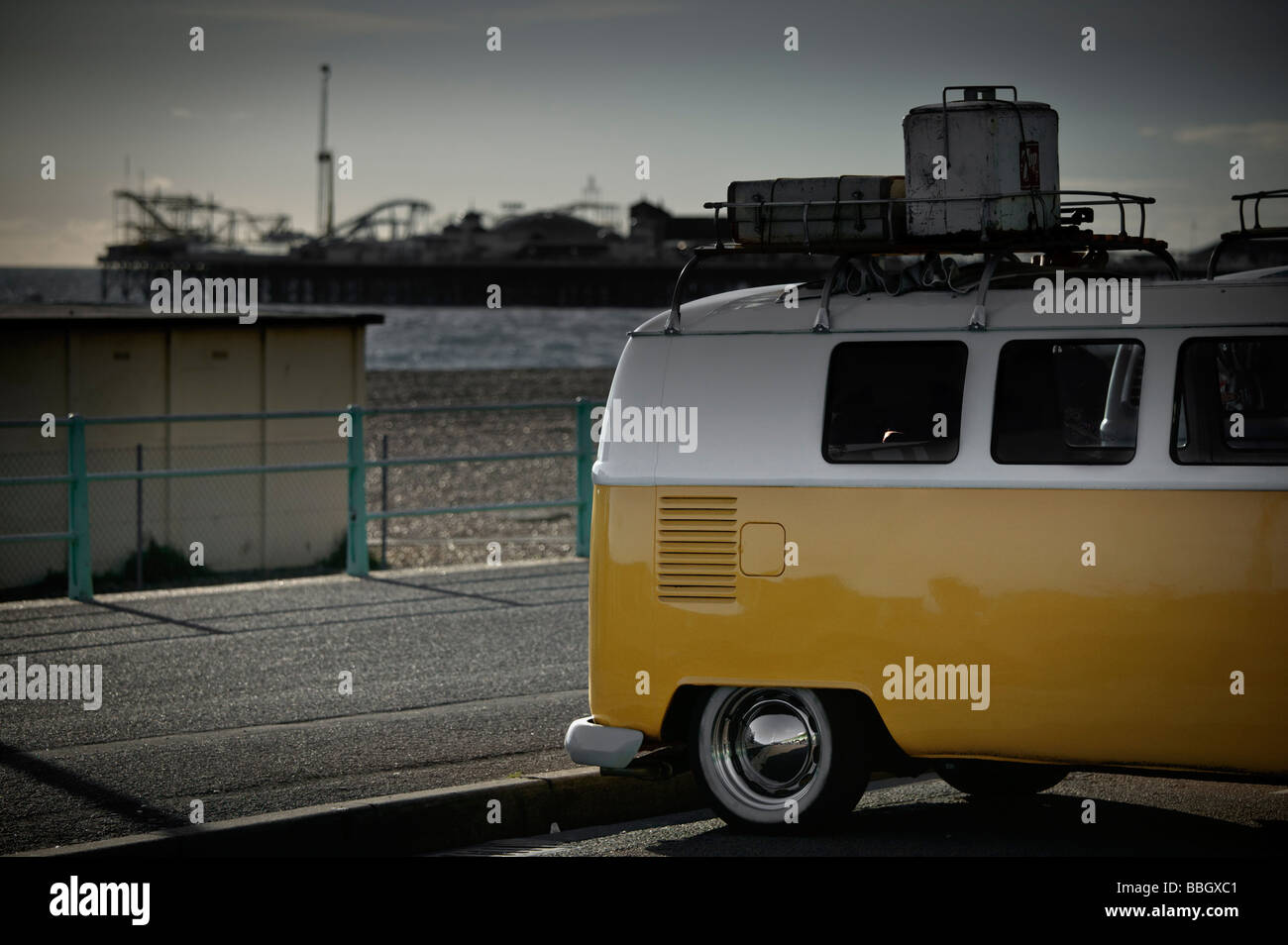 VW camper van at Brighton Breeze, on the seafront in Brighton, with ...