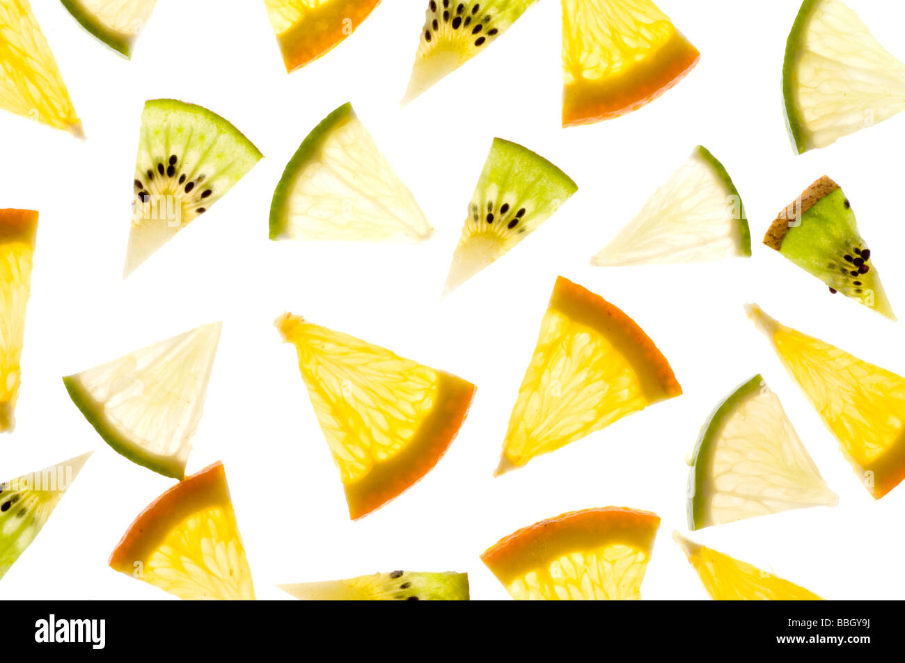 Segments fresh fruit on Isolation Stock Photo - Alamy