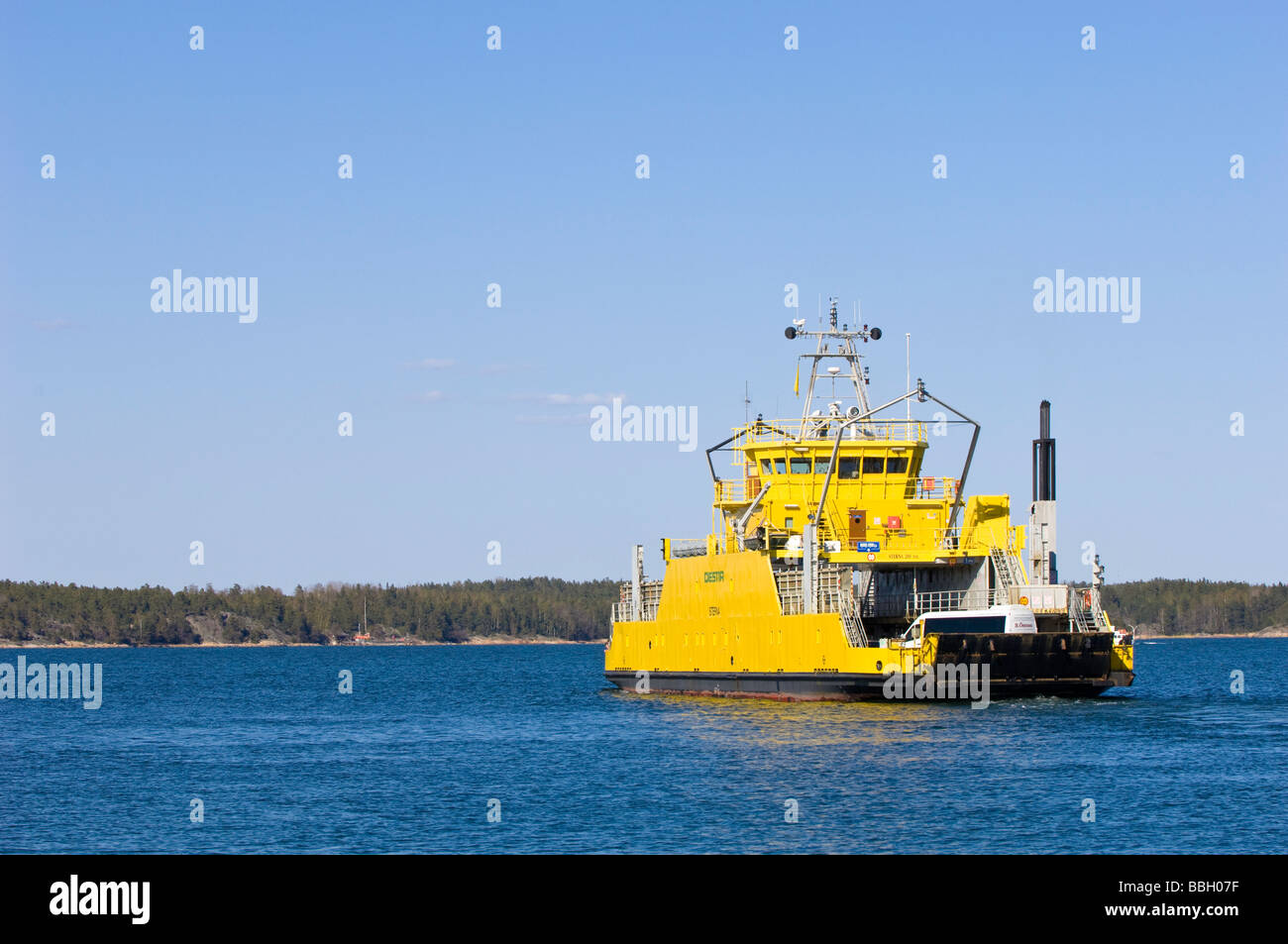 Ferry connecting islands in Turunmaa Archipelago Baltic Sea Finland ...