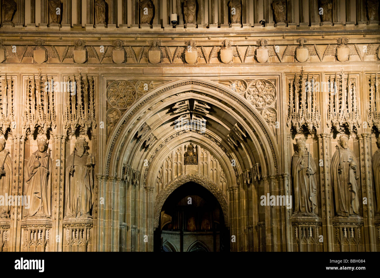 Choir Screen, Interior of Canterbury Cathedral, Kent, UK Stock Photo ...
