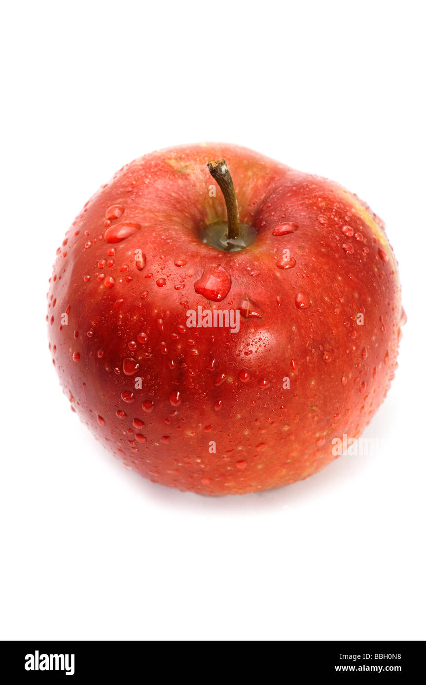 object on white food Red apple Stock Photo - Alamy
