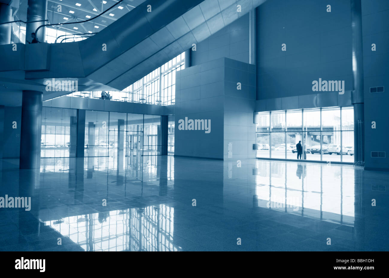 business hall blue Stock Photo - Alamy