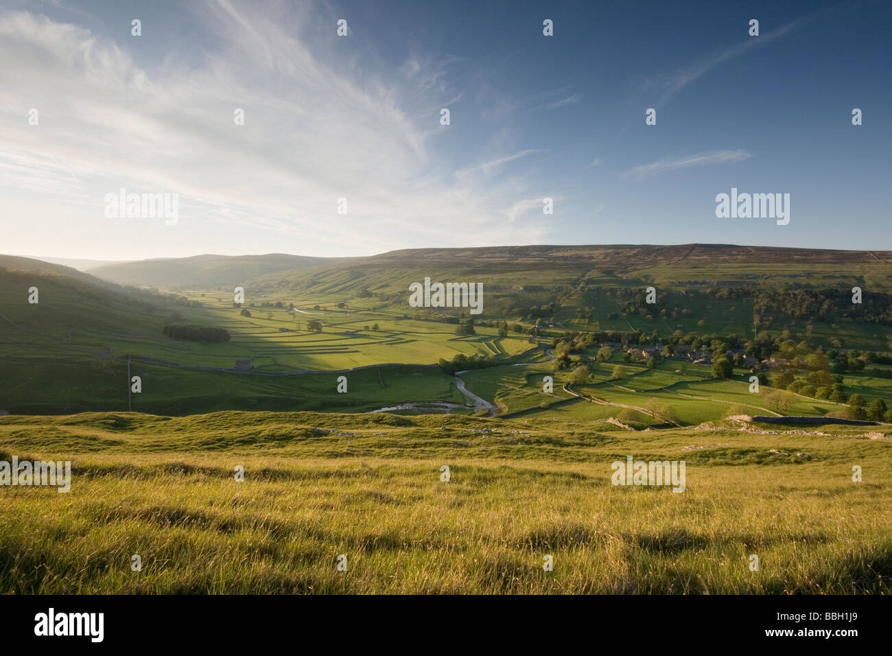 The view along Littondale, in the Yorkshire Dales, from above the ...