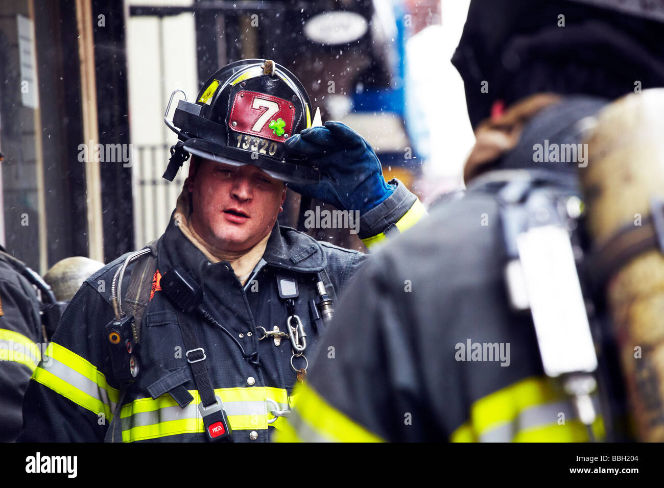 firefighters in action, New York Stock Photo - Alamy