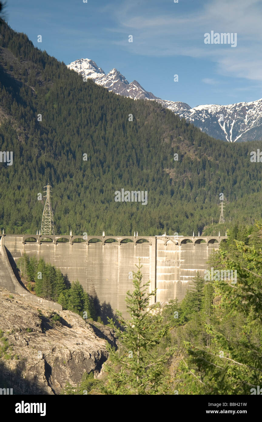 Diablo Lake and Dam in the North Cascades of Washington State Stock ...