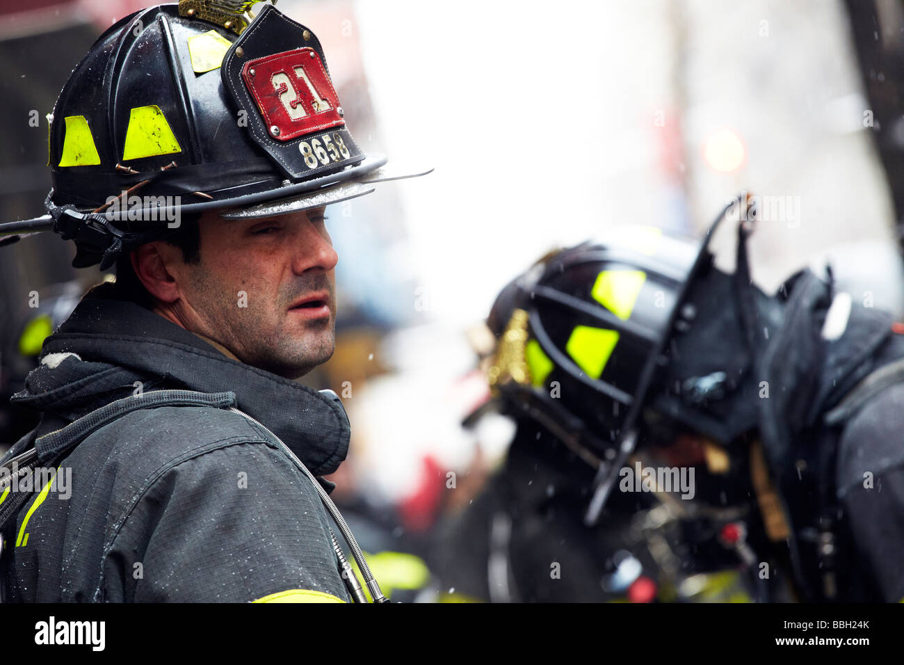 New York firefighters in action Stock Photo - Alamy