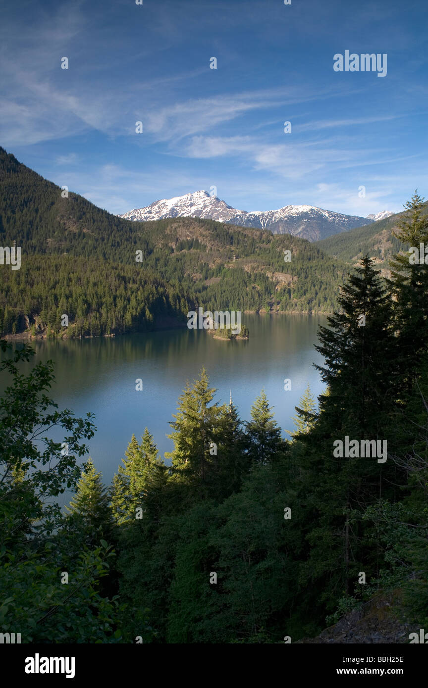 Diablo Lake and Dam in the North Cascades of Washington State Stock ...